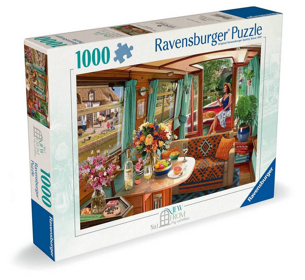 Ravensburger - View from my Window No 1 - Canal Boat - 1000 Piece Jigs ...