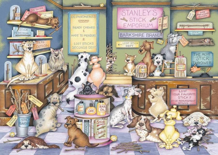 Ravensburger - Stanley's Stick Emporium - 1000 Piece Jigsaw Puzzle ...