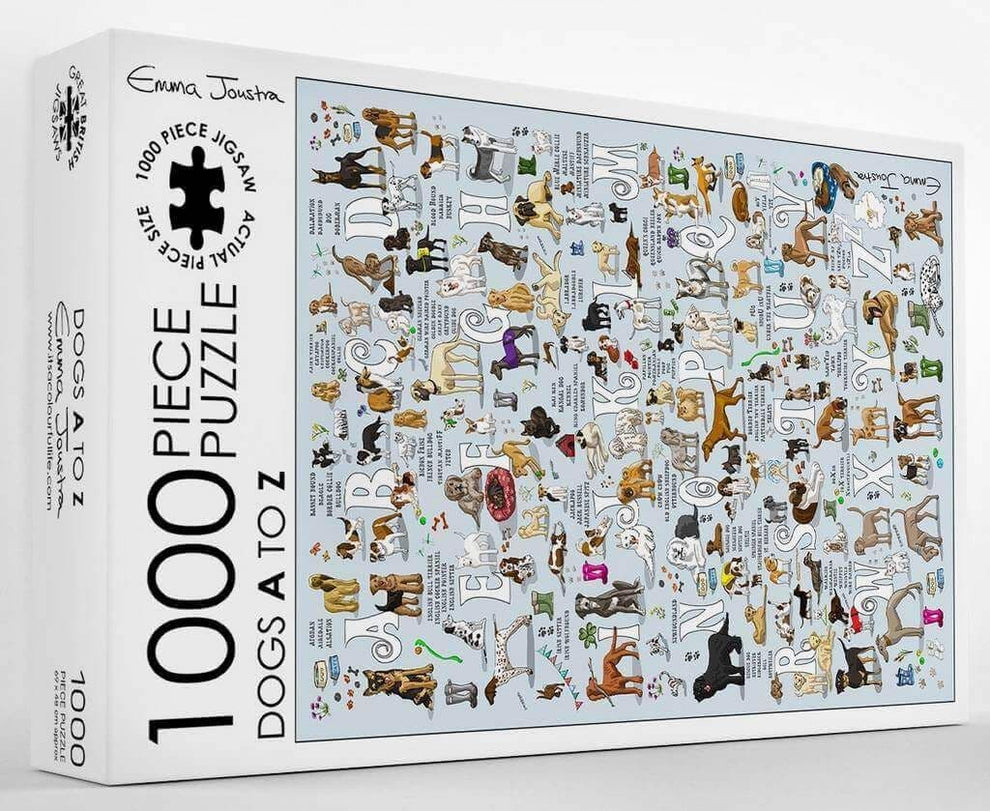 Great British Puzzles - A To Z Dogs - 1000 Piece Jigsaw Puzzle ...